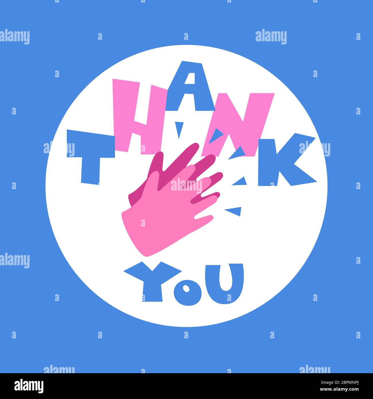 Thank you with clapping hands for your help, symbol, sticker template ...