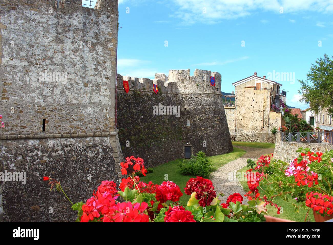 Agropoli, pearl of Cilento, view of the Medieval Castle Stock Photo - Alamy
