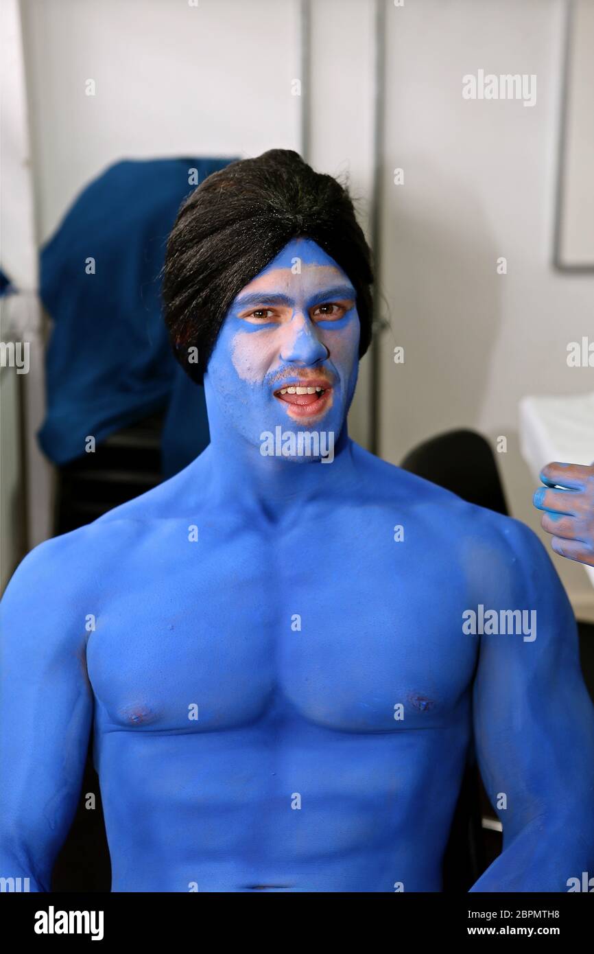 Make up and Body painting to create the Avatar characters at Kings ...
