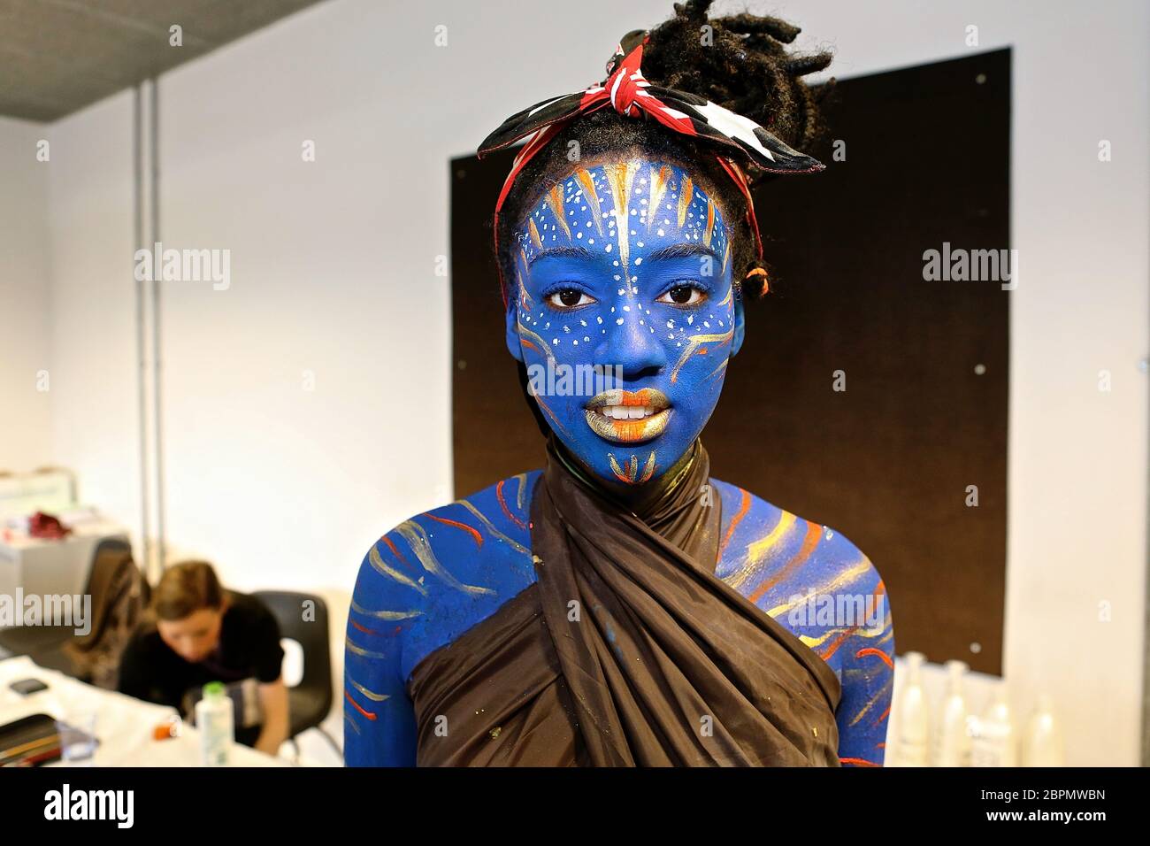 Make up and Body painting to create the Avatar characters at Kings ...