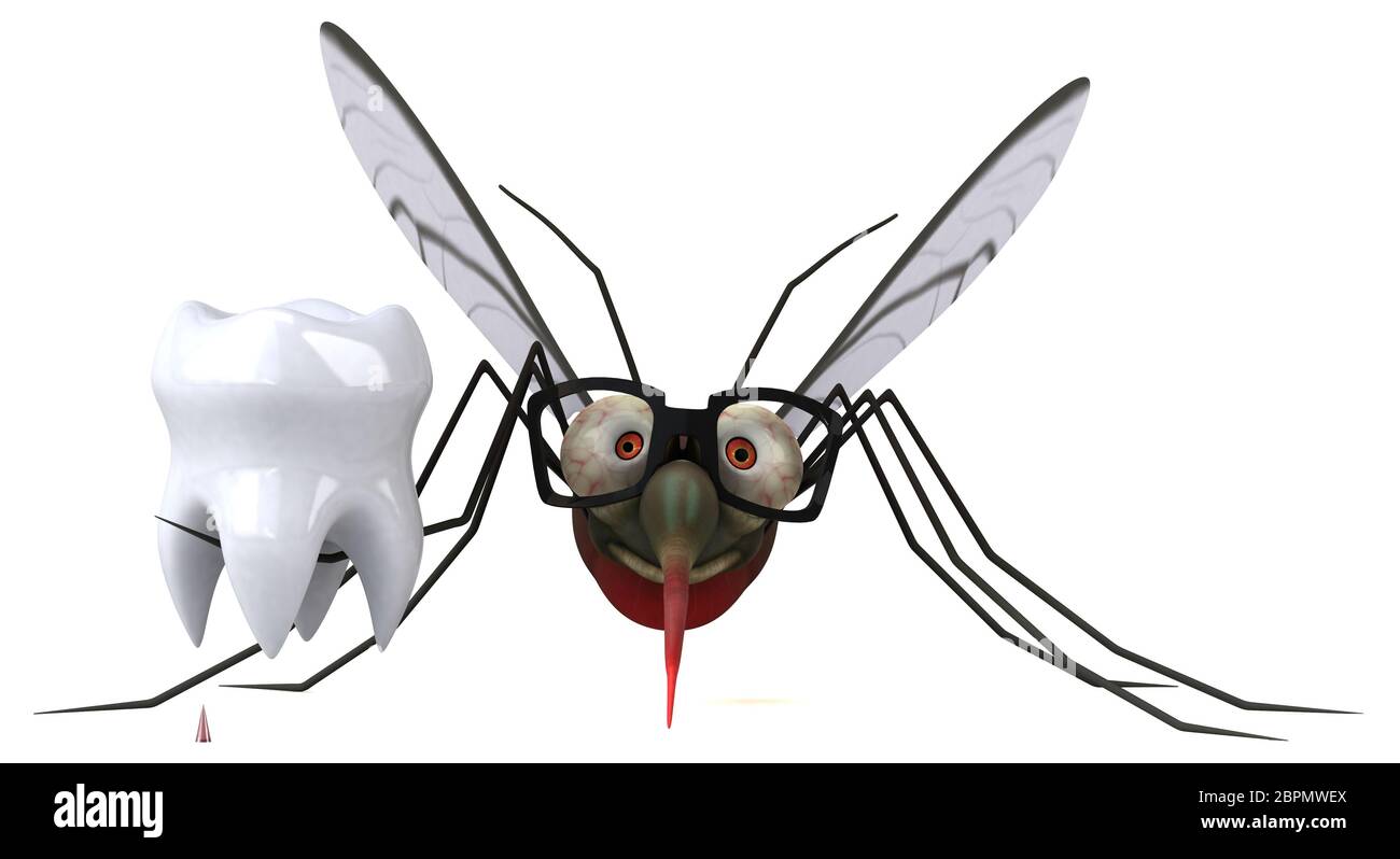 Mosquito - 3D Illustration Stock Photo - Alamy