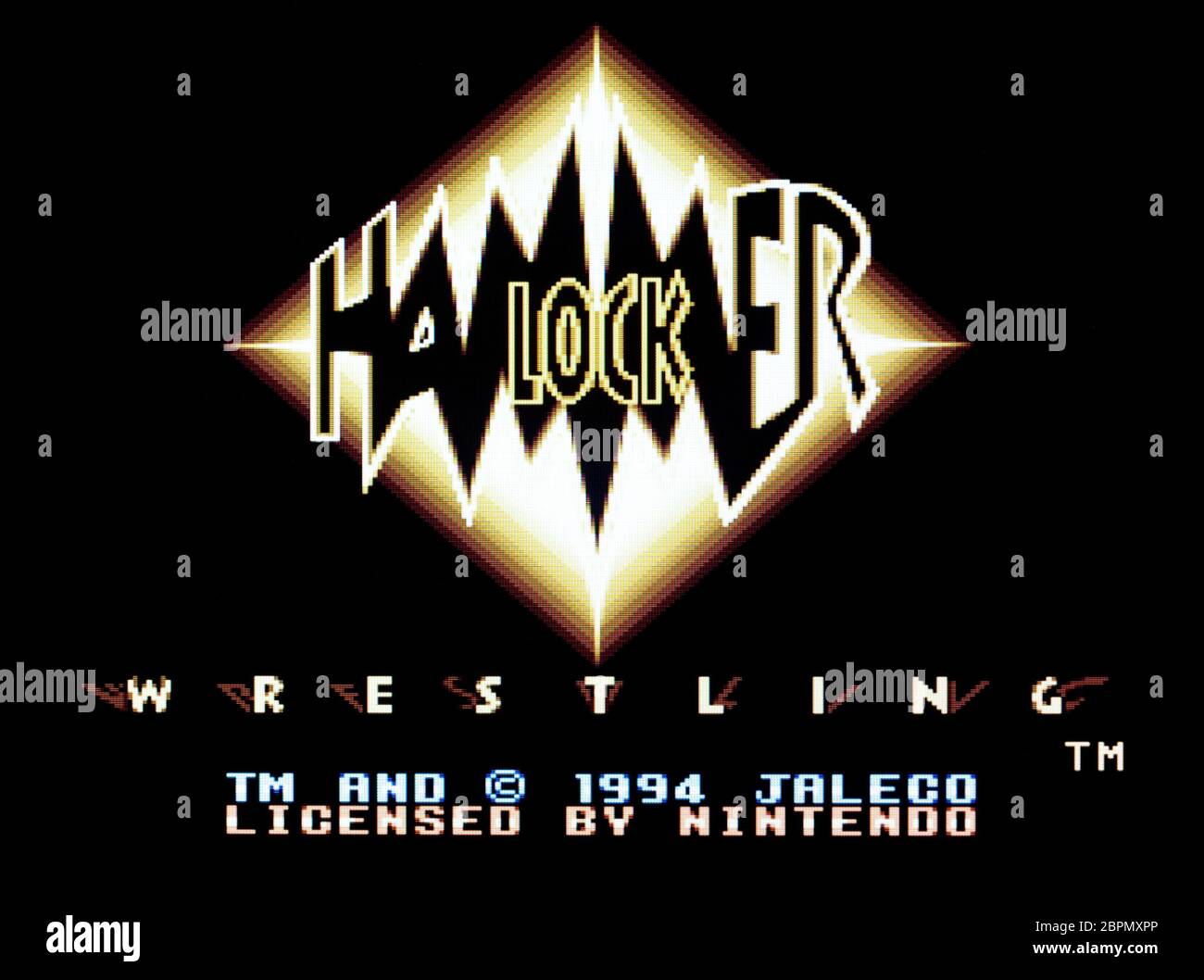 Hammer Lock Wrestling - SNES Super Nintendo - Editorial use only Stock ...