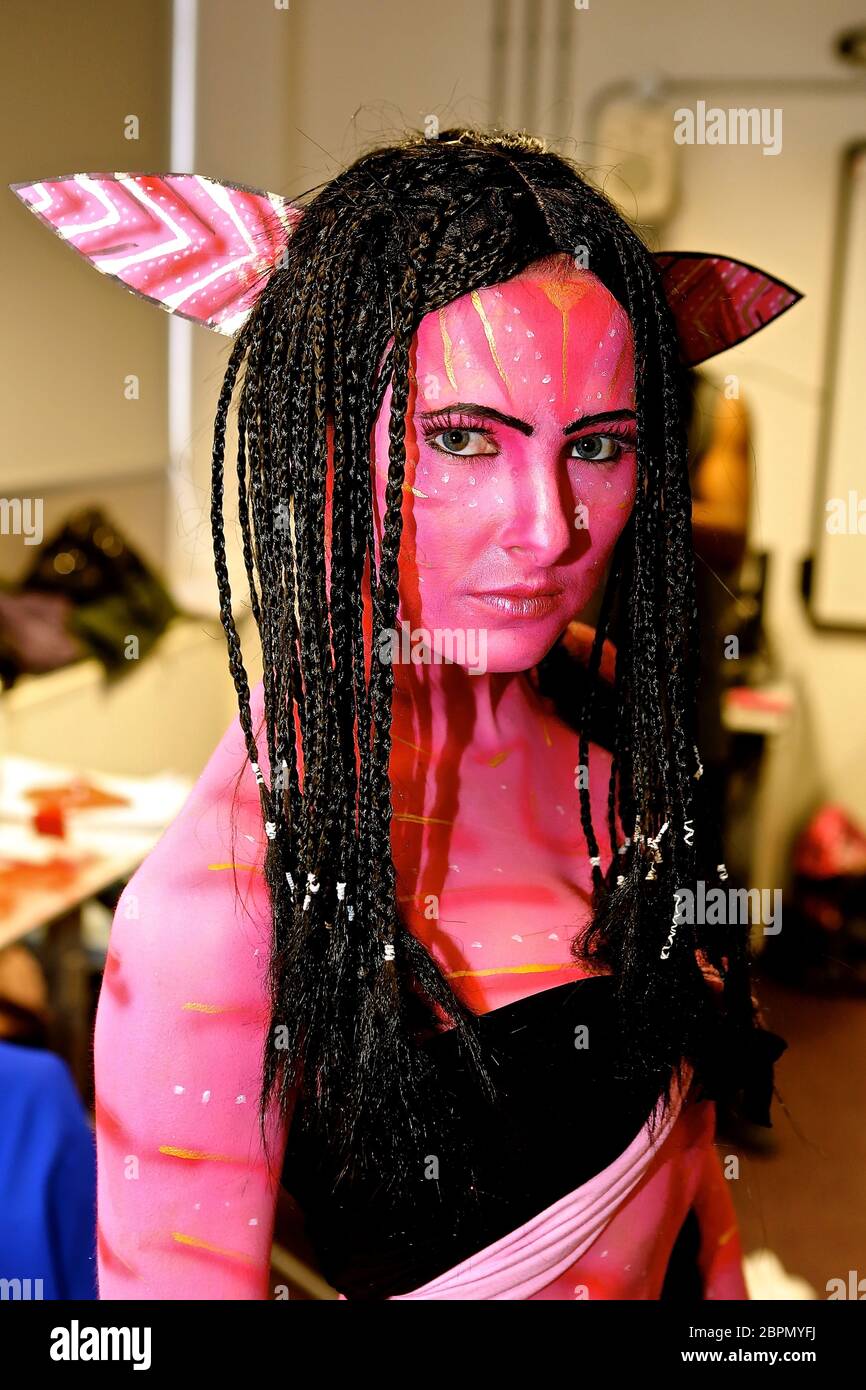 Make up and Body painting to create the Avatar characters at Kings ...