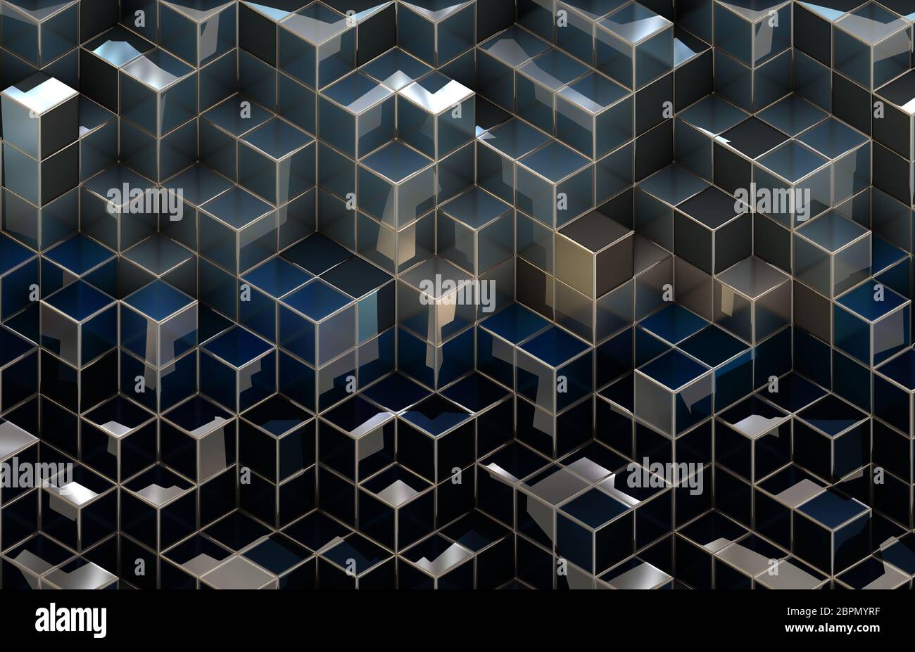 polished shiny 3d cubes Stock Photo - Alamy
