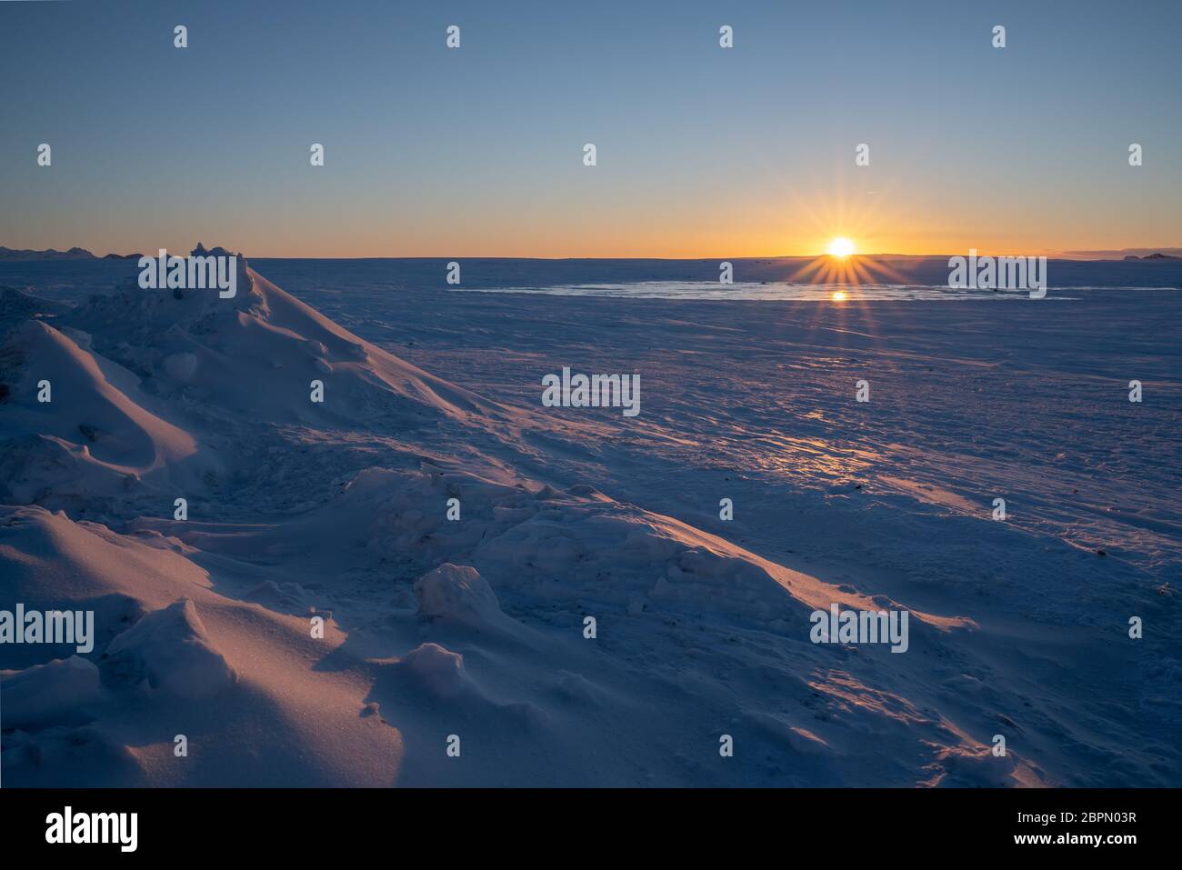 Sunrise on a cold winter day in Iceland, Europe Stock Photo - Alamy