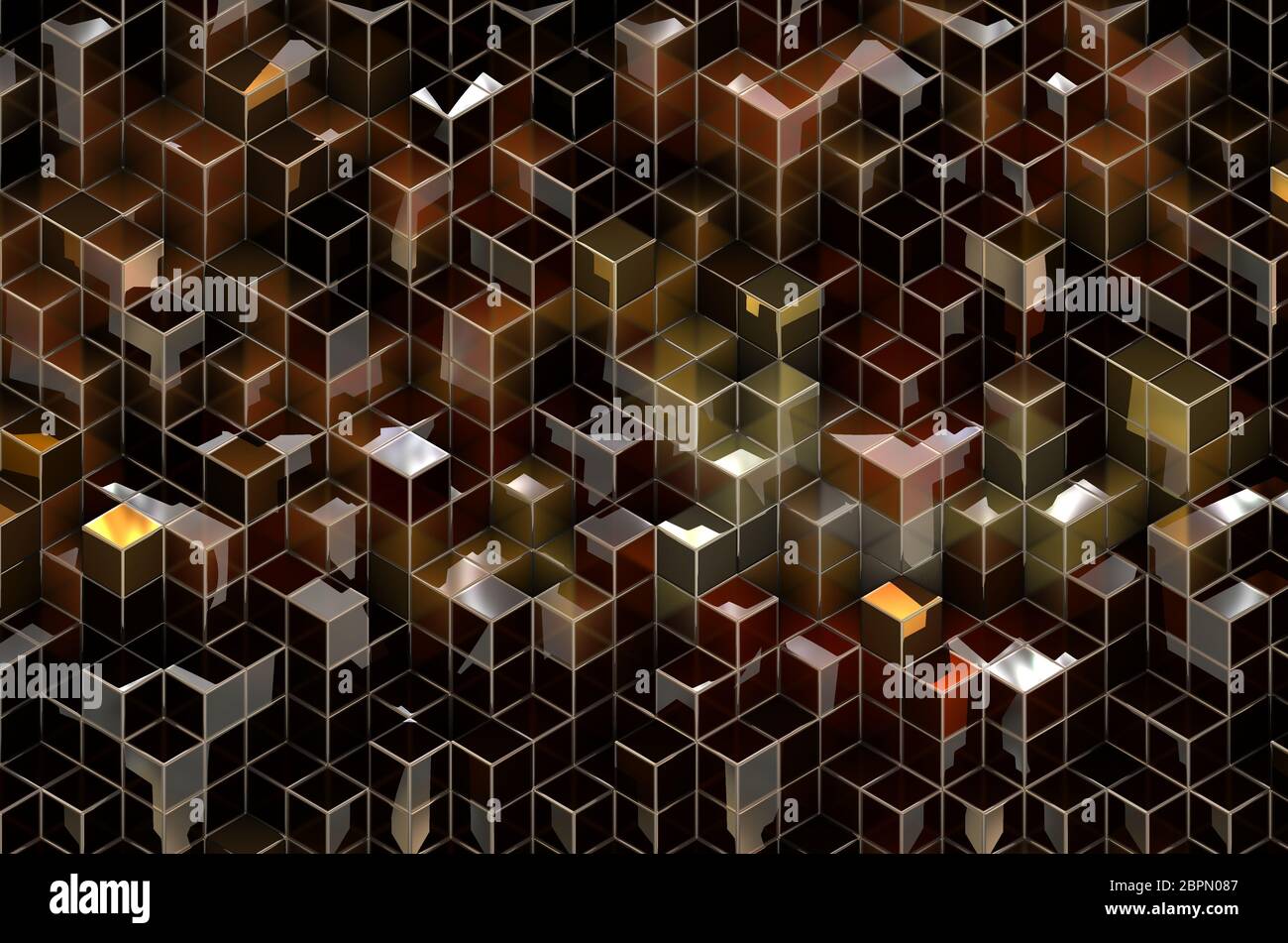 polished shiny 3d cubes Stock Photo - Alamy