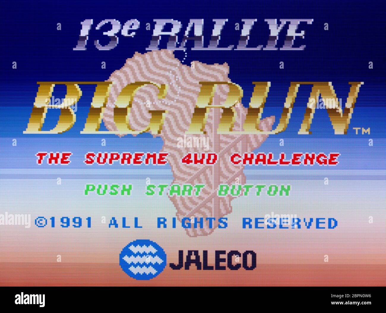 Big Run 13 Rallye Jaleco - SNES Super Nintendo - Editorial use only ...