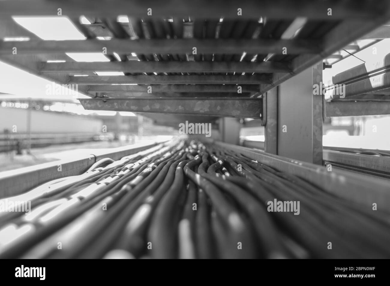 Production wiring.Electrical wiring.Electric wires.Cable wiring ...