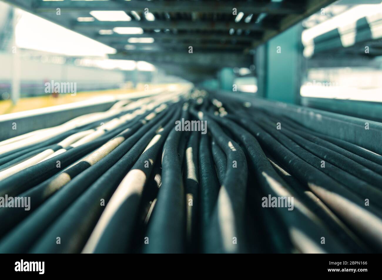 Production wiring.Electrical wiring.Electric wires.Cable wiring ...