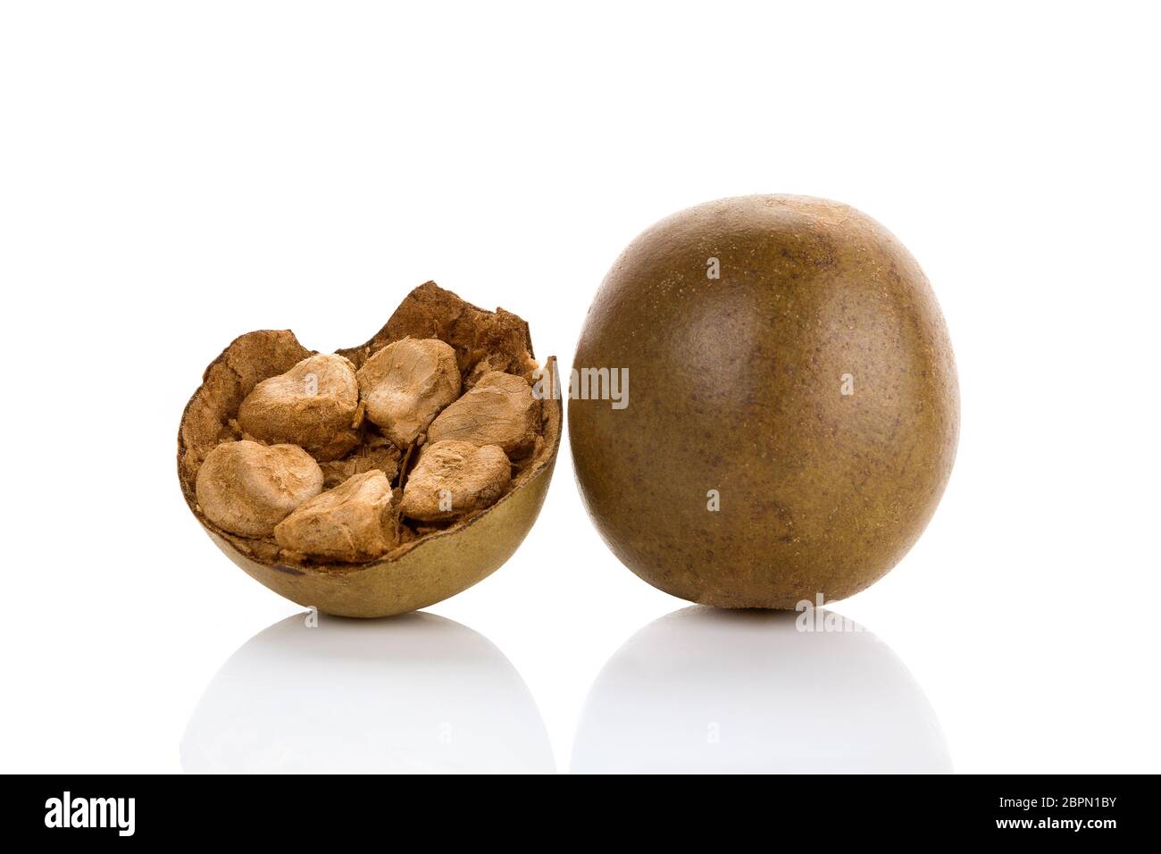 Luo Han Guo aka Monk fruit isolated on white background. Siraitia ...