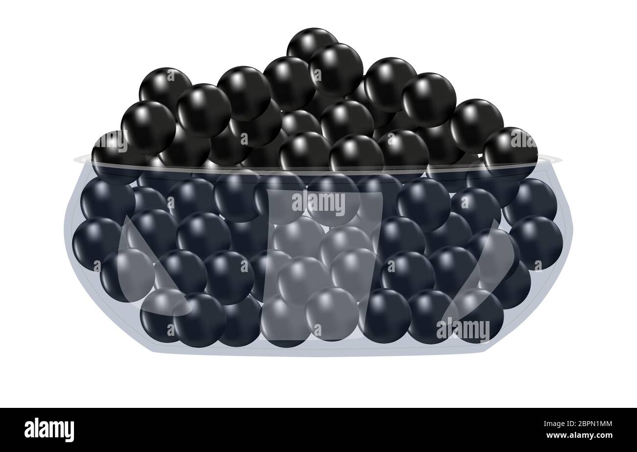 Black fish caviar in Stock Vector Images - Alamy