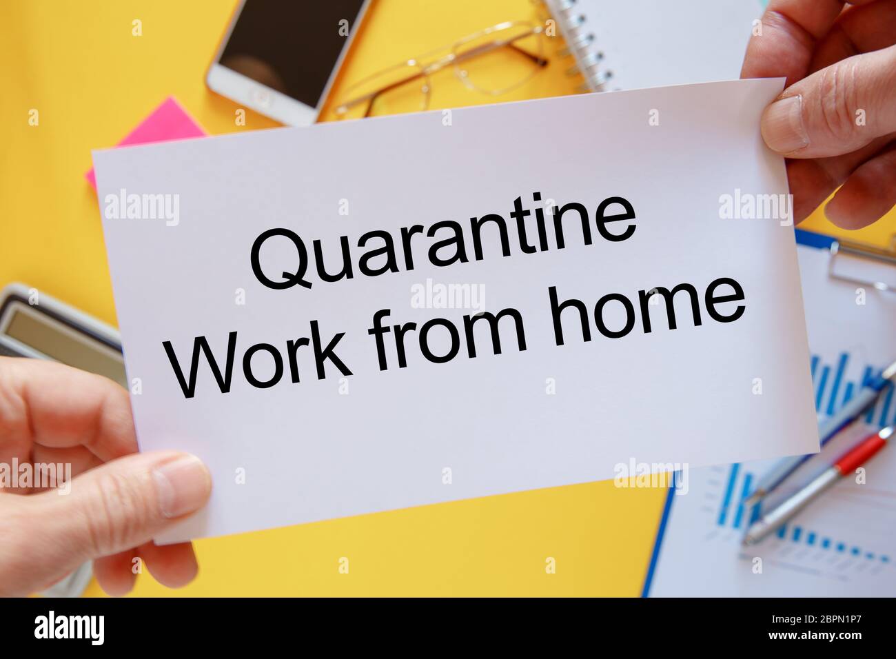 Workspace office desk - Photo on top of workspace card with text ...