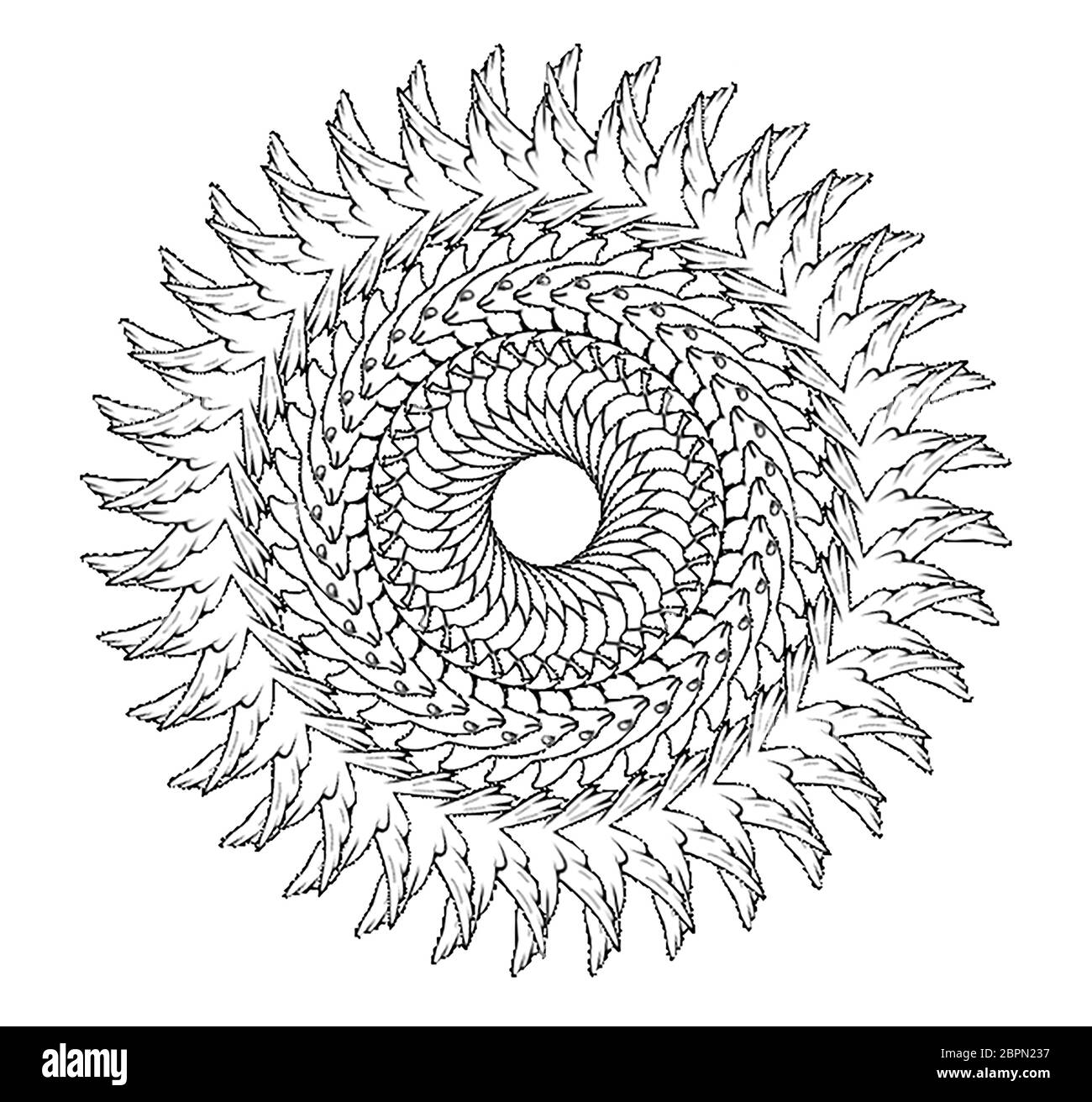 symmetrical mandala as artwork 3D rendering Stock Photo - Alamy