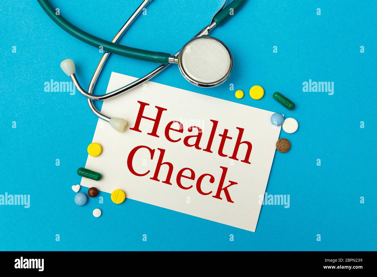 Card with text Health Check, medical concept Stock Photo - Alamy