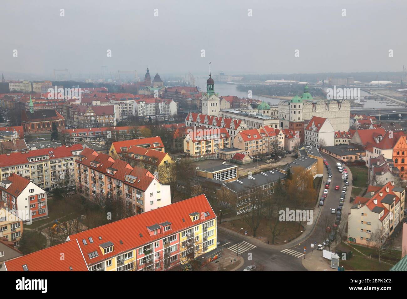 The high angle view of the szczecin city of poland Stock Photo - Alamy