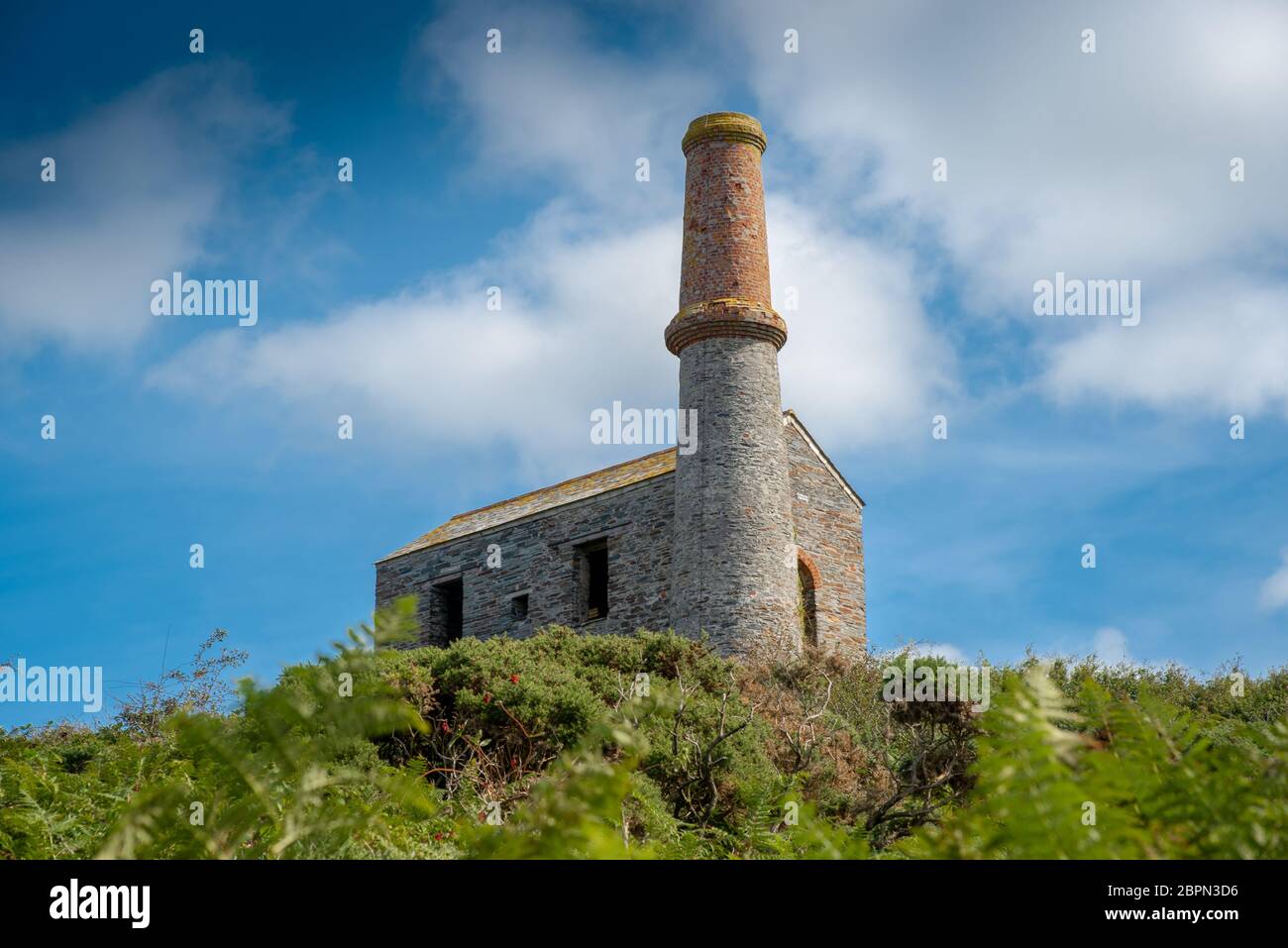 Remains of an engine house of the abandoned Prince of Wales Quarry in ...