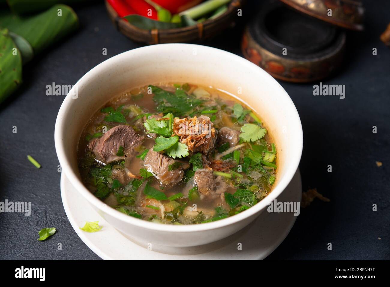 Asian bone soup or sup tulang, popular traditional malay dish Stock ...