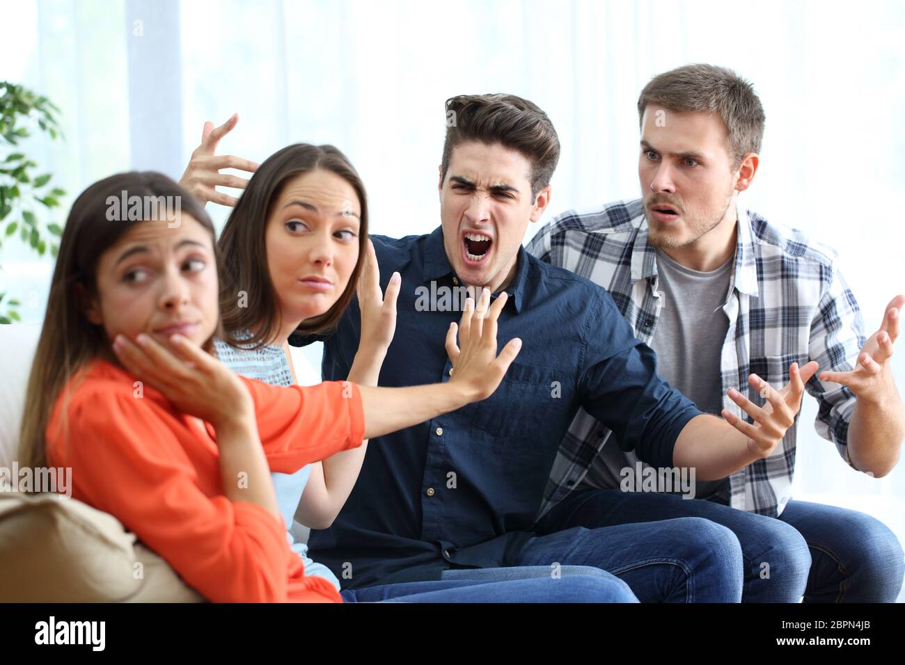 Angry men shouting group hi-res stock photography and images - Alamy