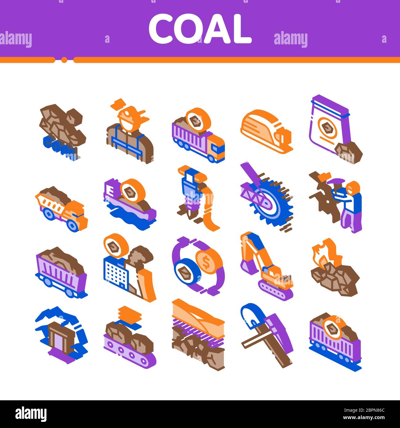 Coal Mining Equipment Isometric Icons Set Vector Stock Vector Image ... Coal Mining Equipment Isometric Icons Set Vector Stock Vector Image ...