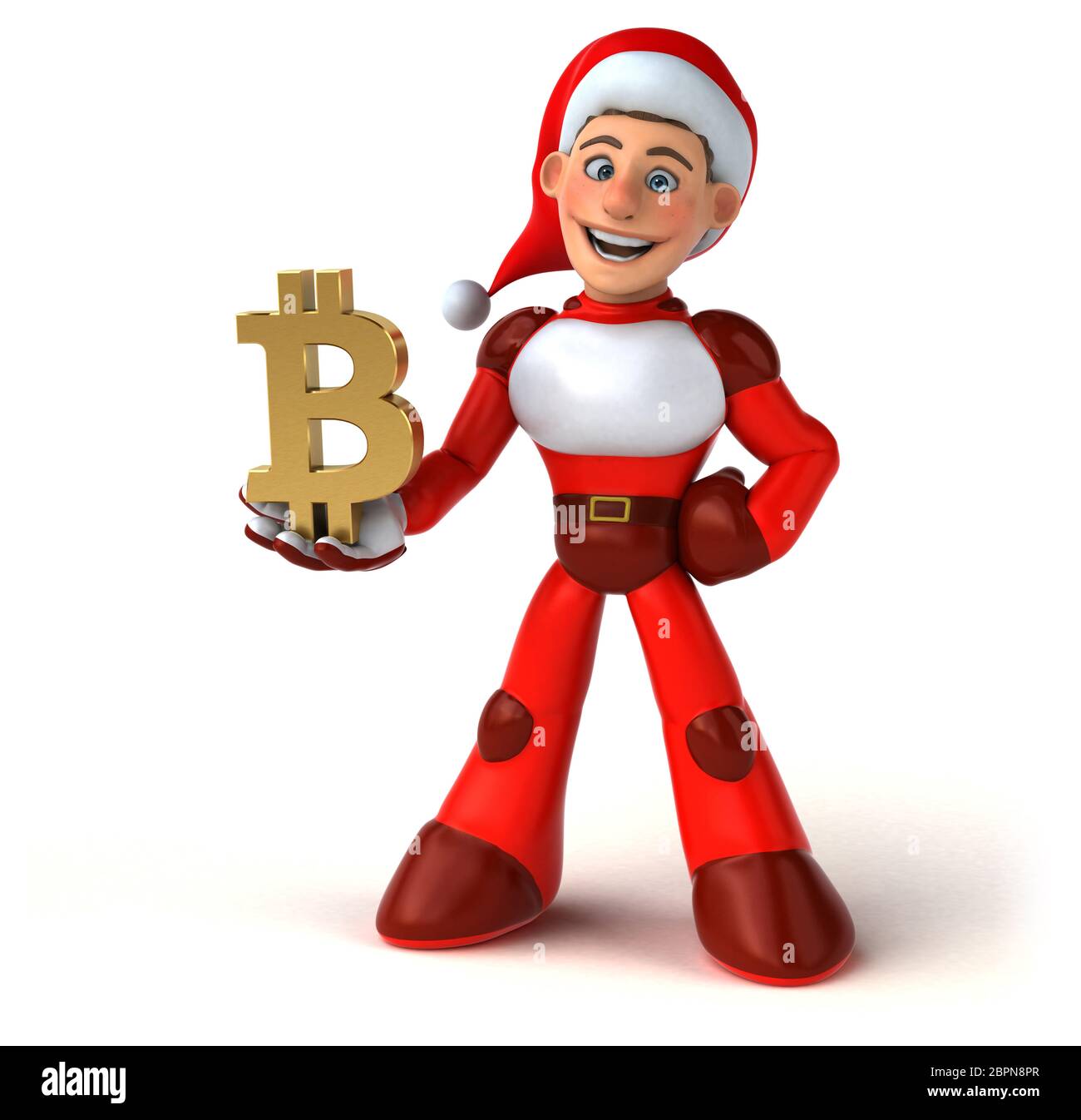Fun Super Santa Claus - 3D Illustration Stock Photo - Alamy