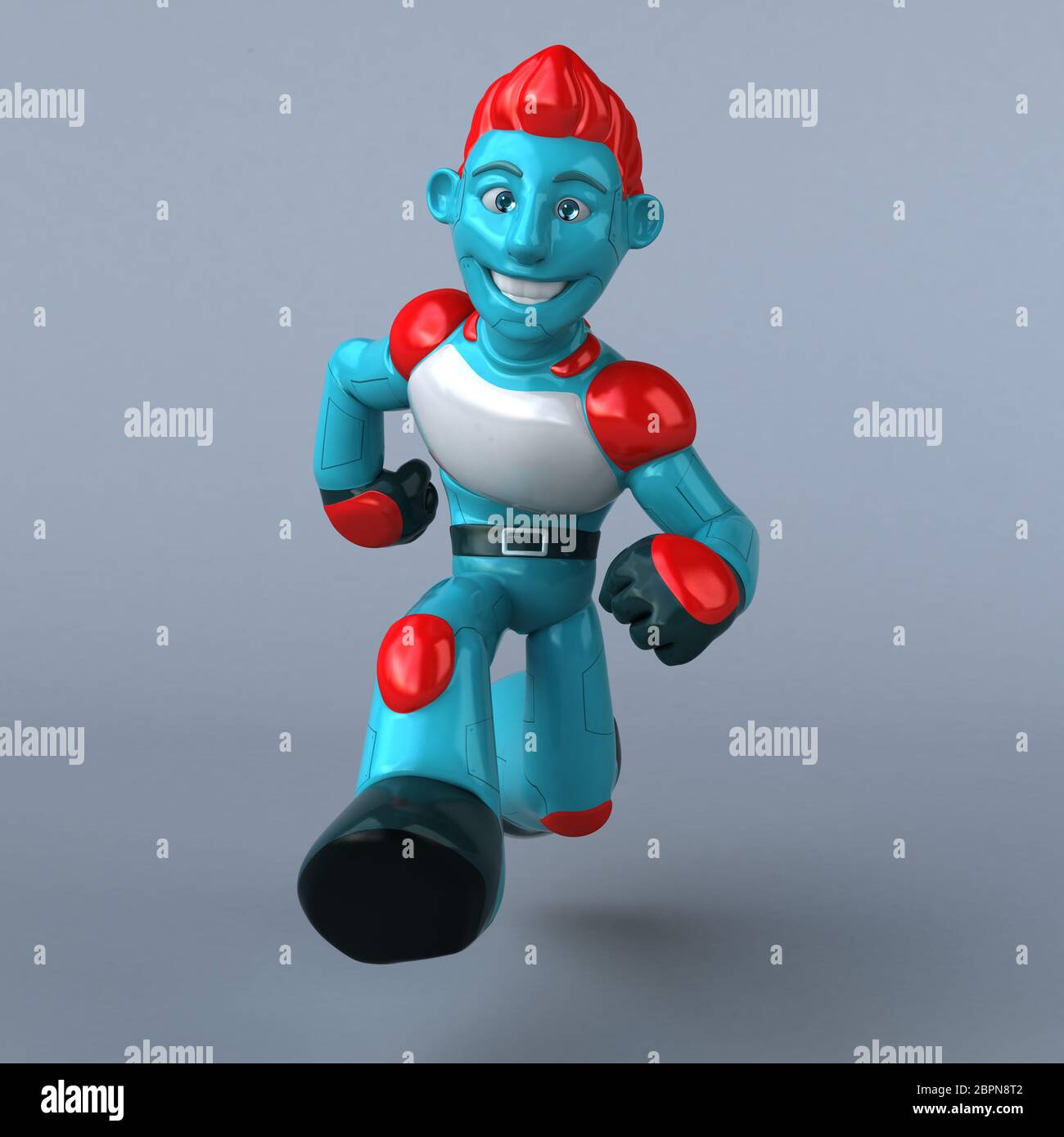 Red robot - 3D Illustration Stock Photo - Alamy