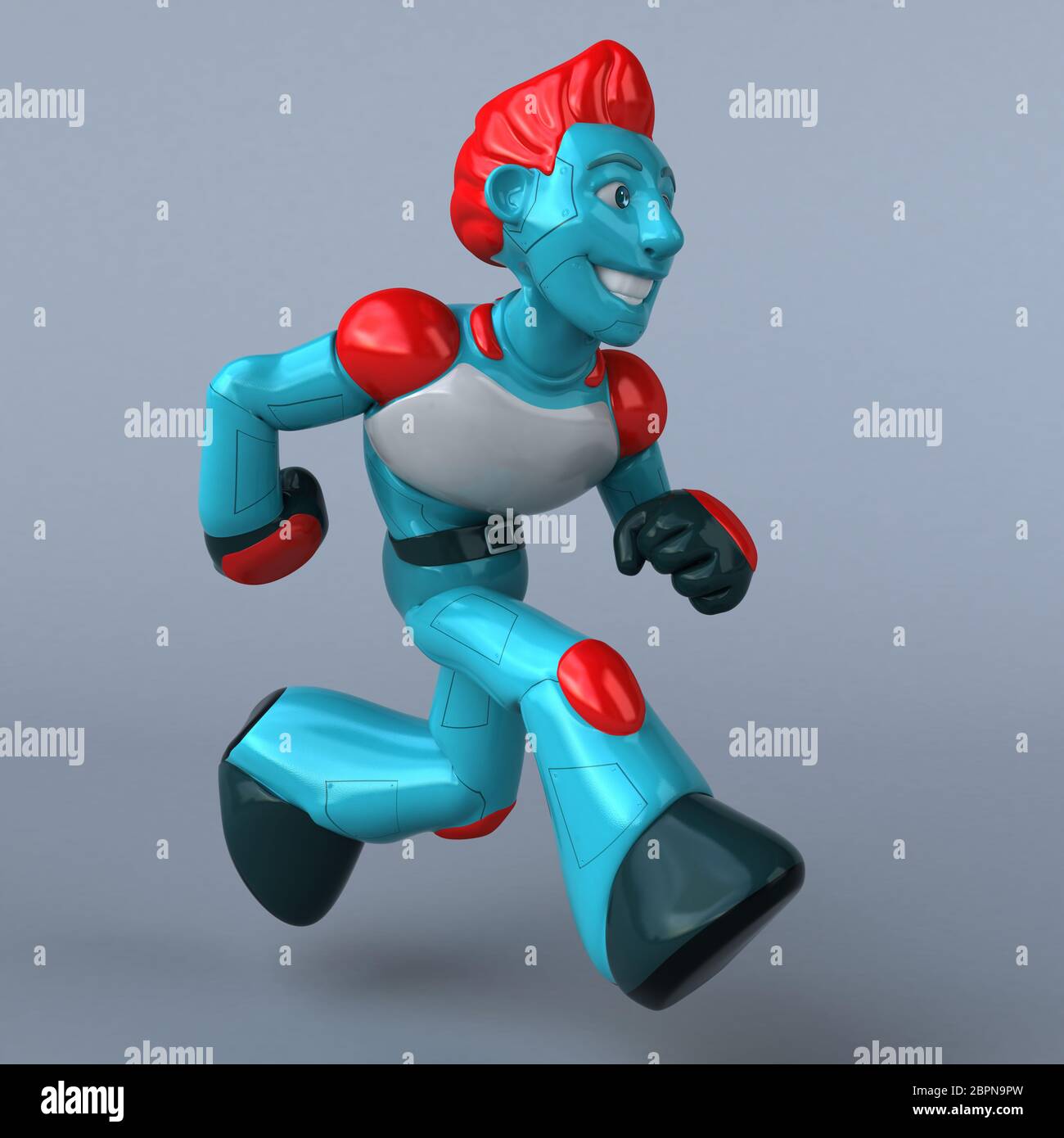 Red robot - 3D Illustration Stock Photo - Alamy