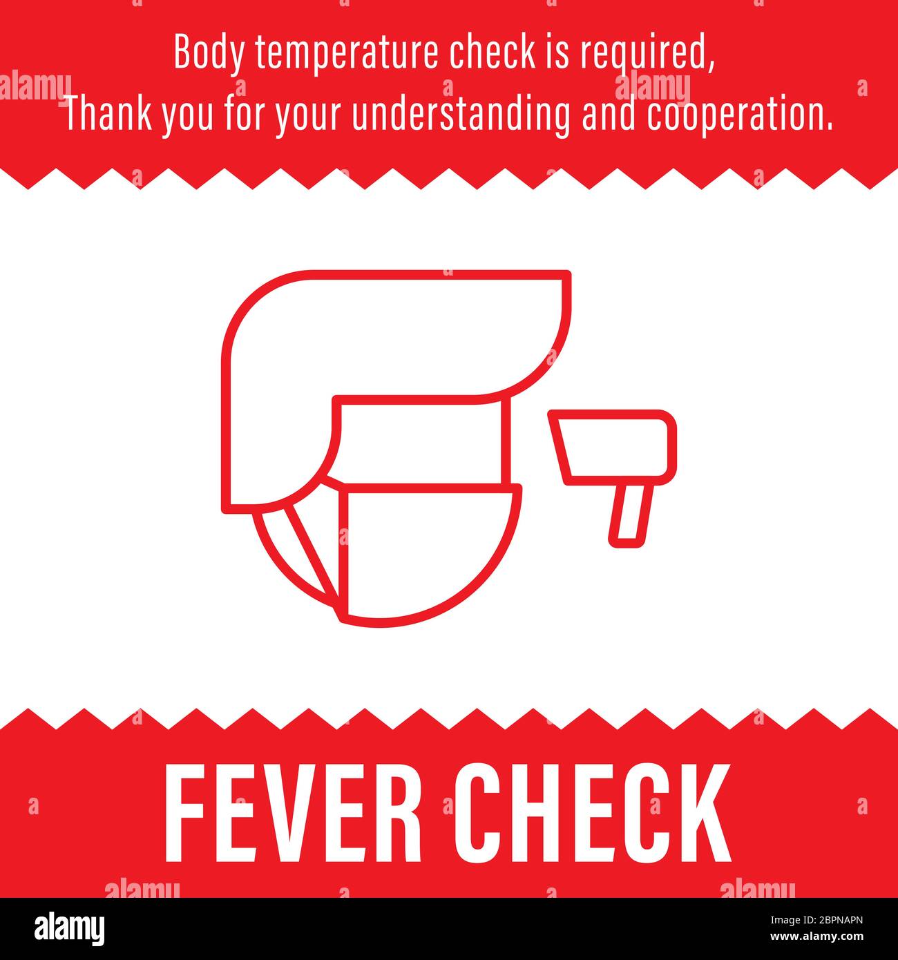 Fever check vector graphic illustration, simple flat body temperature ...