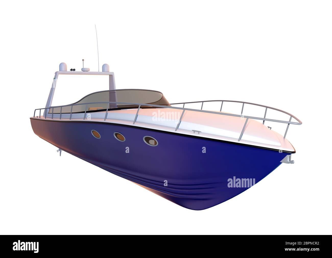 3D rendering of a motor boat isolated on white background Stock Photo ...