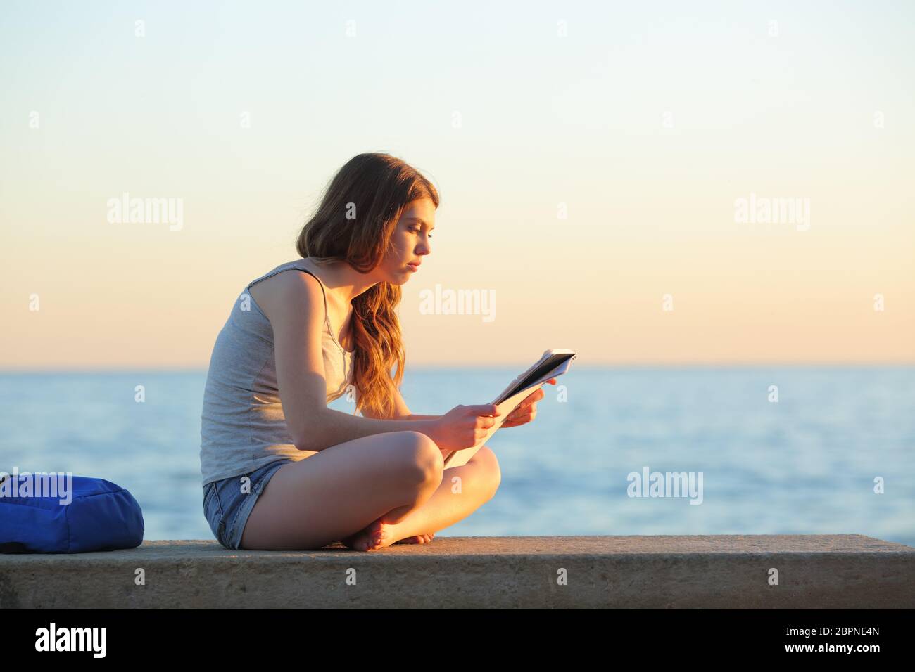 Profile portrait student girl legs hi-res stock photography and images ...
