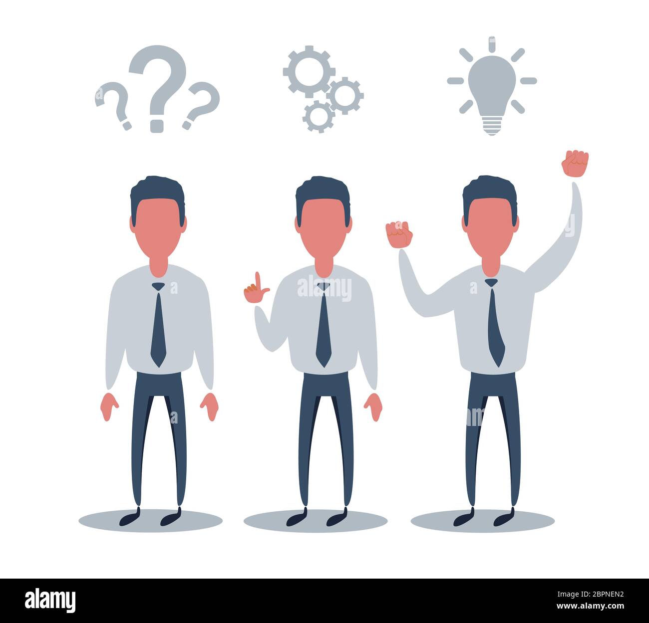 Thinking. Businessman solving a problem business concept . Stock ...