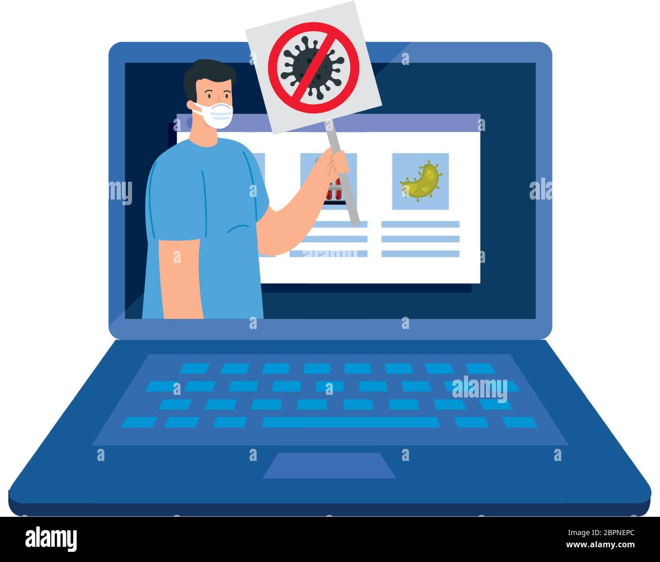 Stop using technology Stock Vector Images - Alamy