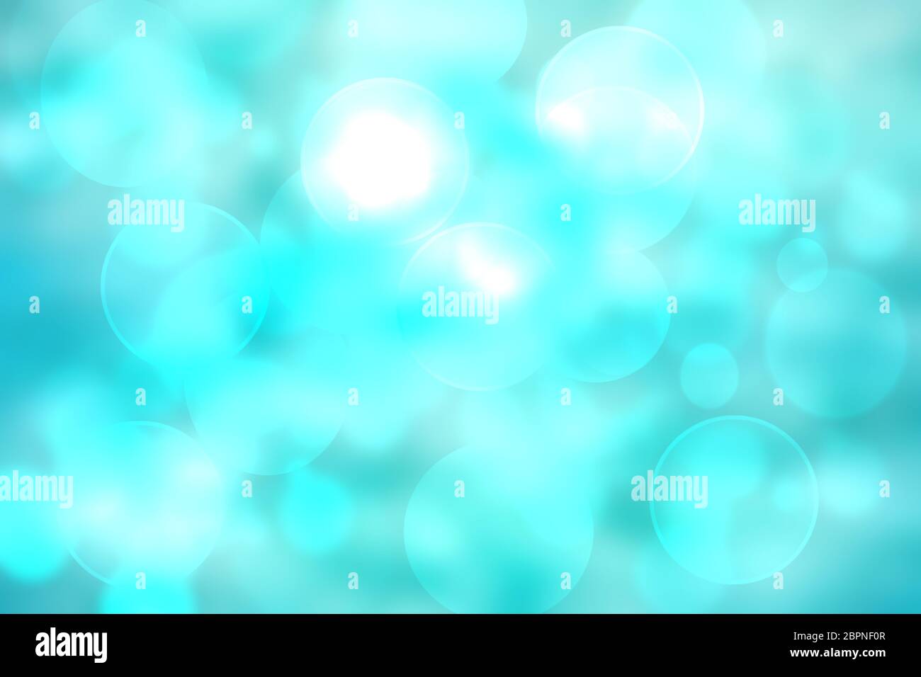 Turquoise blue abstract shiny blurred background texture with circular ...