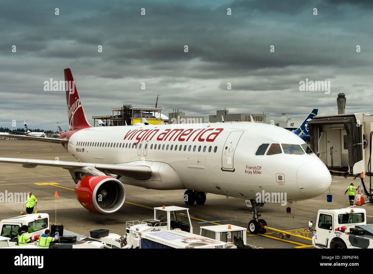 Virgin america airbus a320 jet hi-res stock photography and images - Alamy