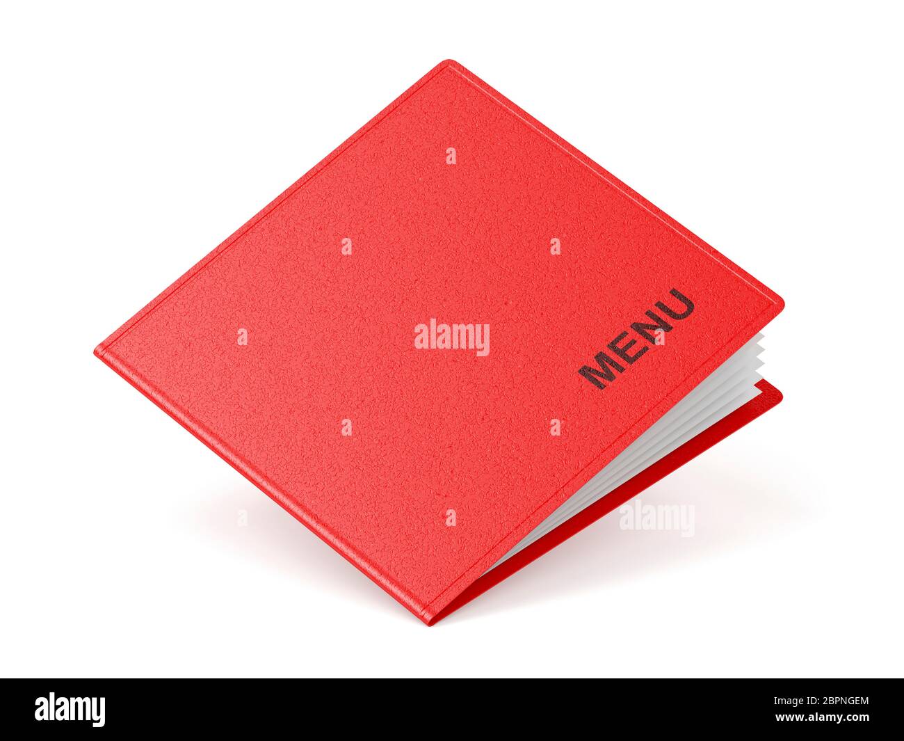 Red restaurant menu on white background Stock Photo - Alamy