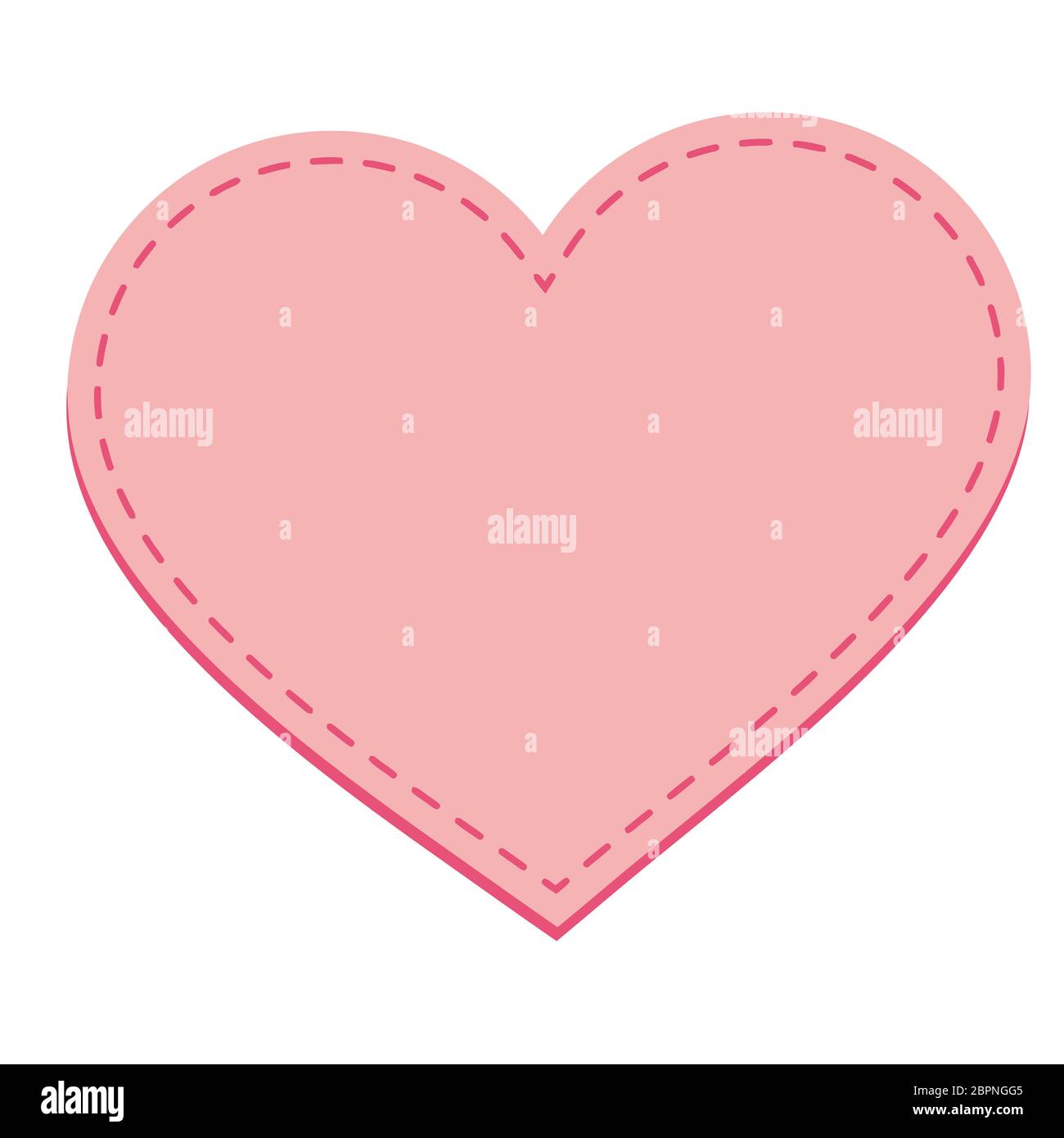 heart stitches love pink valentines illustration Stock Photo - Alamy