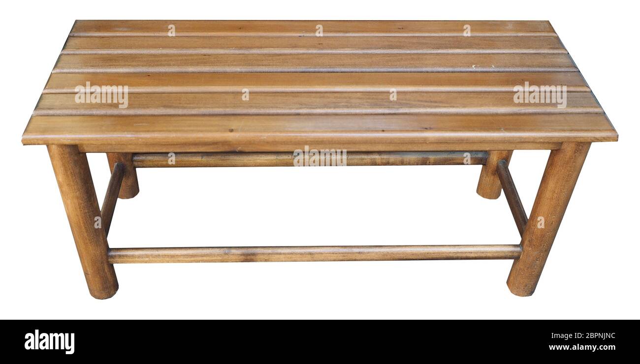 Wood seating benches Cut Out Stock Images & Pictures - Alamy
