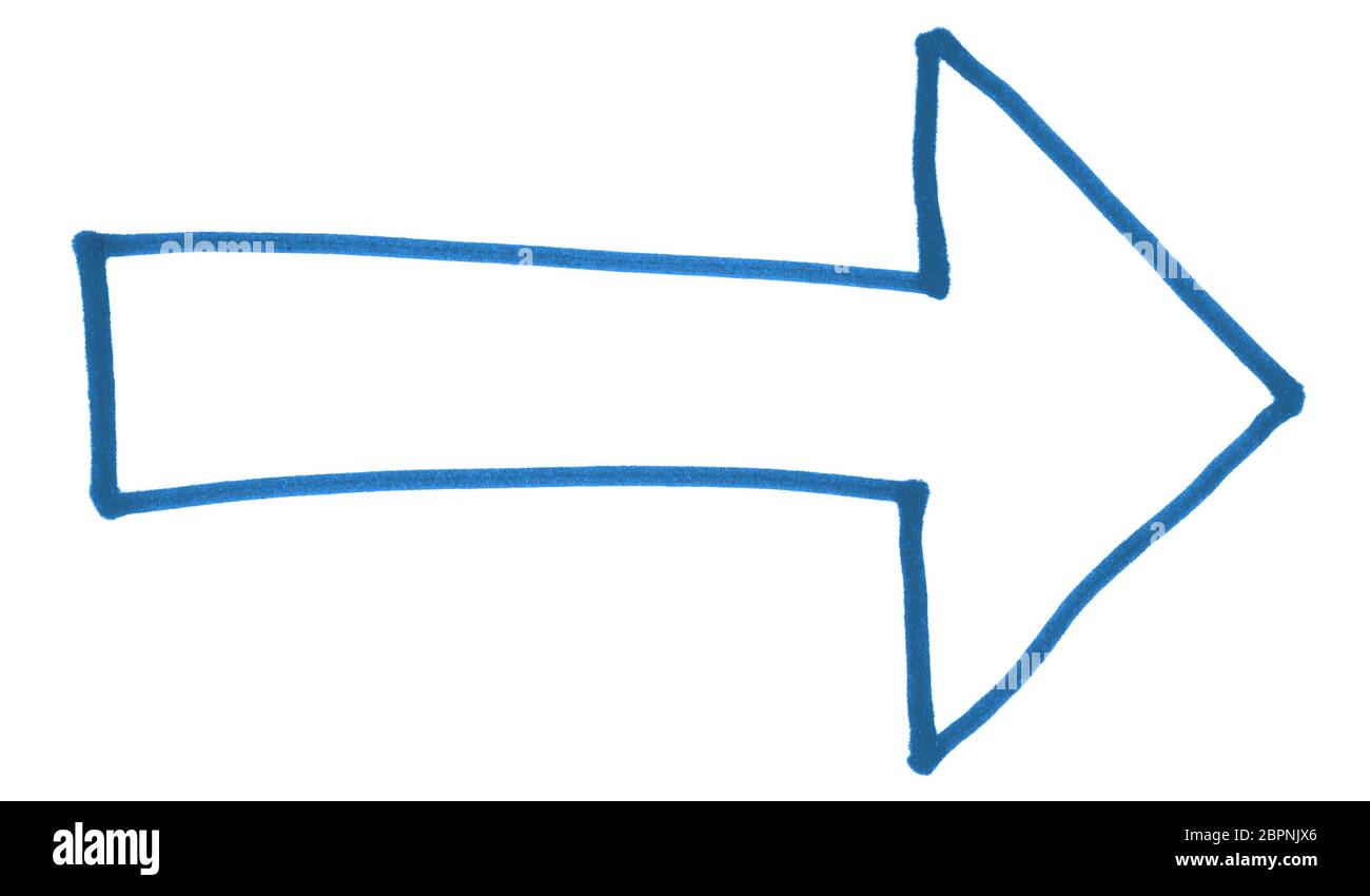 Painted blue arrow Cut Out Stock Images & Pictures - Alamy