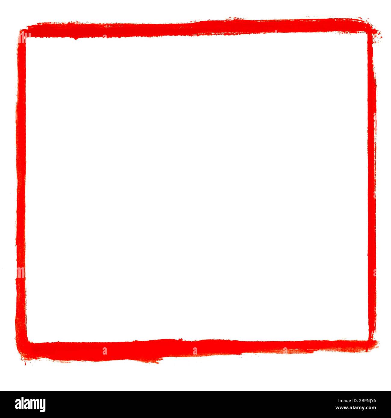 Hand painted empty red frame made with brush Stock Photo - Alamy