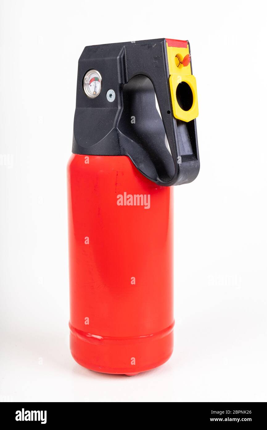 A small fire extinguisher to extinguish a fire in passenger cars. Fire ...