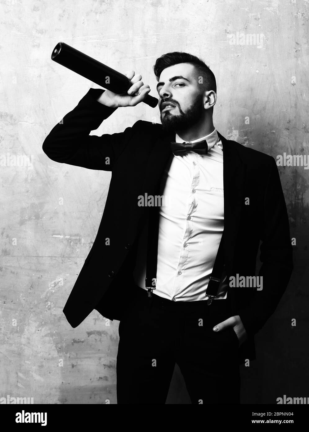 Handsome arrogant man Black and White Stock Photos & Images - Alamy