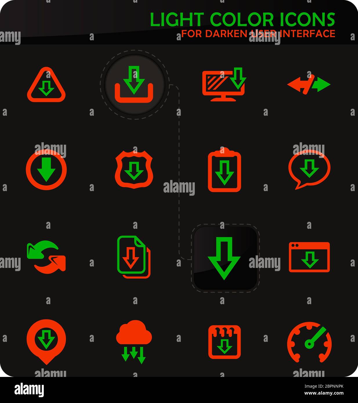 Download easy color vector icons on darken background for user ...