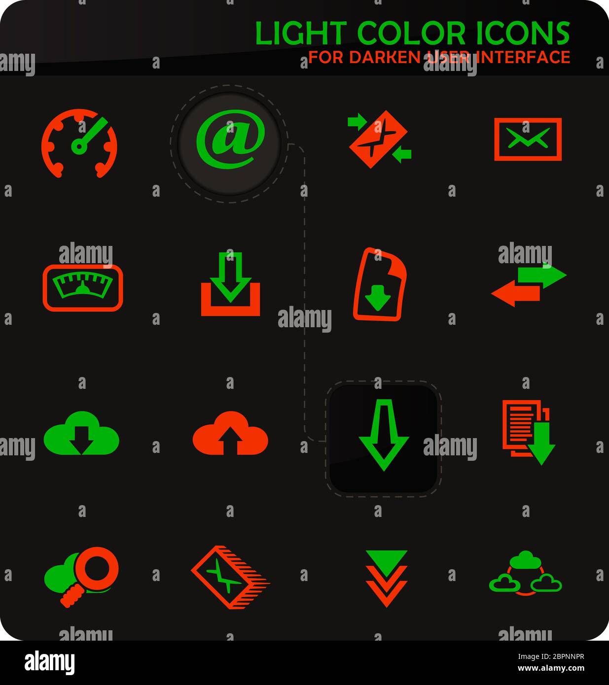 Download easy color vector icons on darken background for user ...