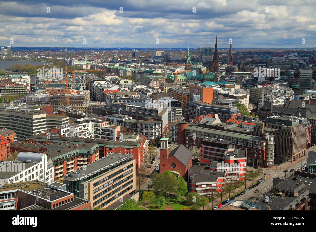 Aerial view of the skyline of Hamburg, Germany Stock Photo - Alamy