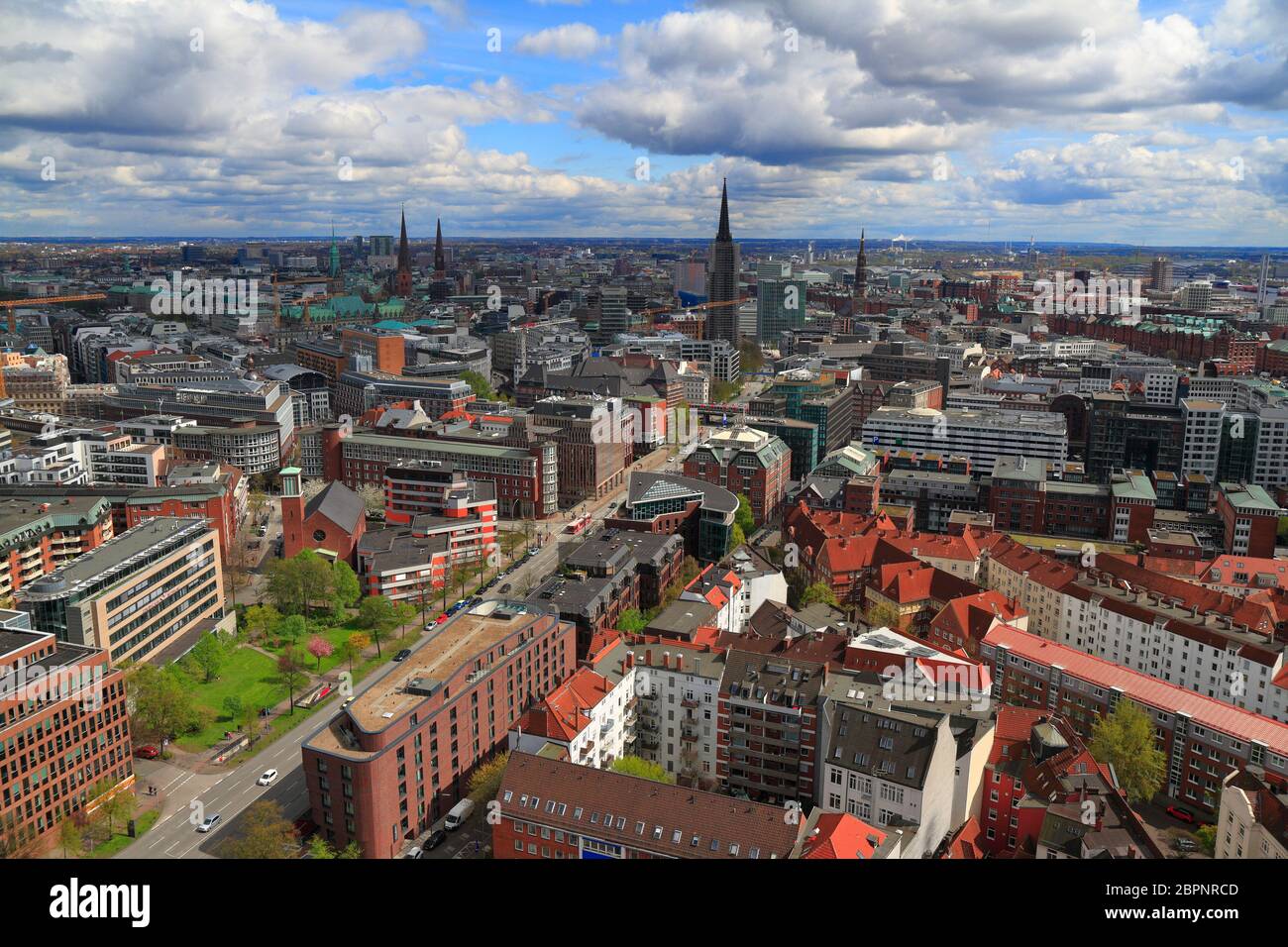 Aerial view of the skyline of Hamburg, Germany Stock Photo - Alamy