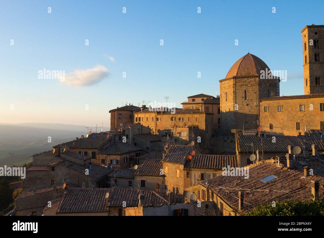Volterra city landscape, Tuscany, Italy. Hystorical town. Italian ...