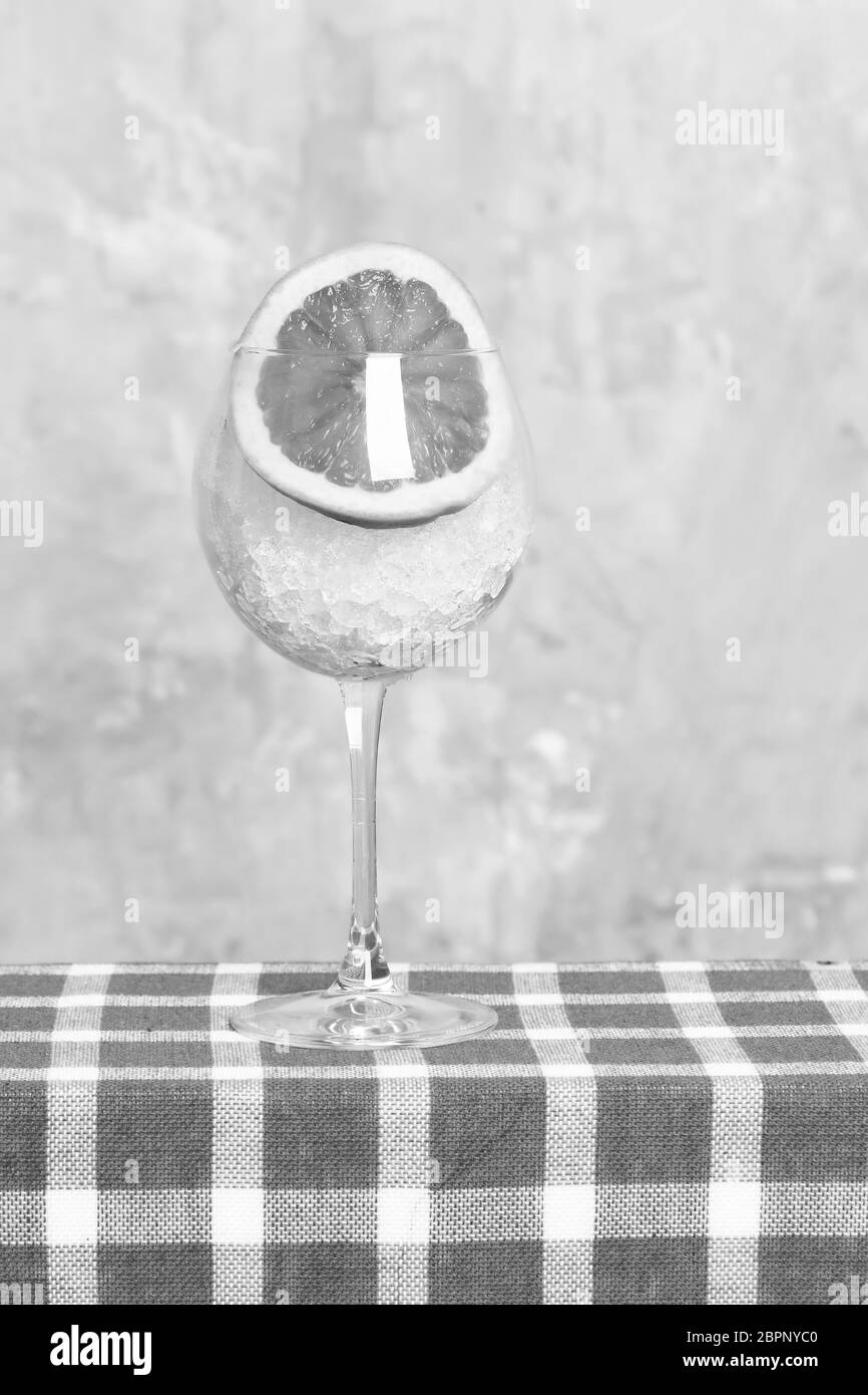 Glass blue cocktail citrus Black and White Stock Photos & Images - Alamy