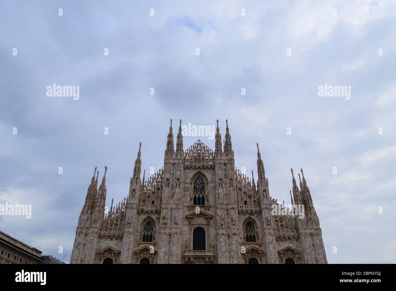 Milan Cathedral, Duomo di Milano, view. Famous Italian landmark. Gothic ...
