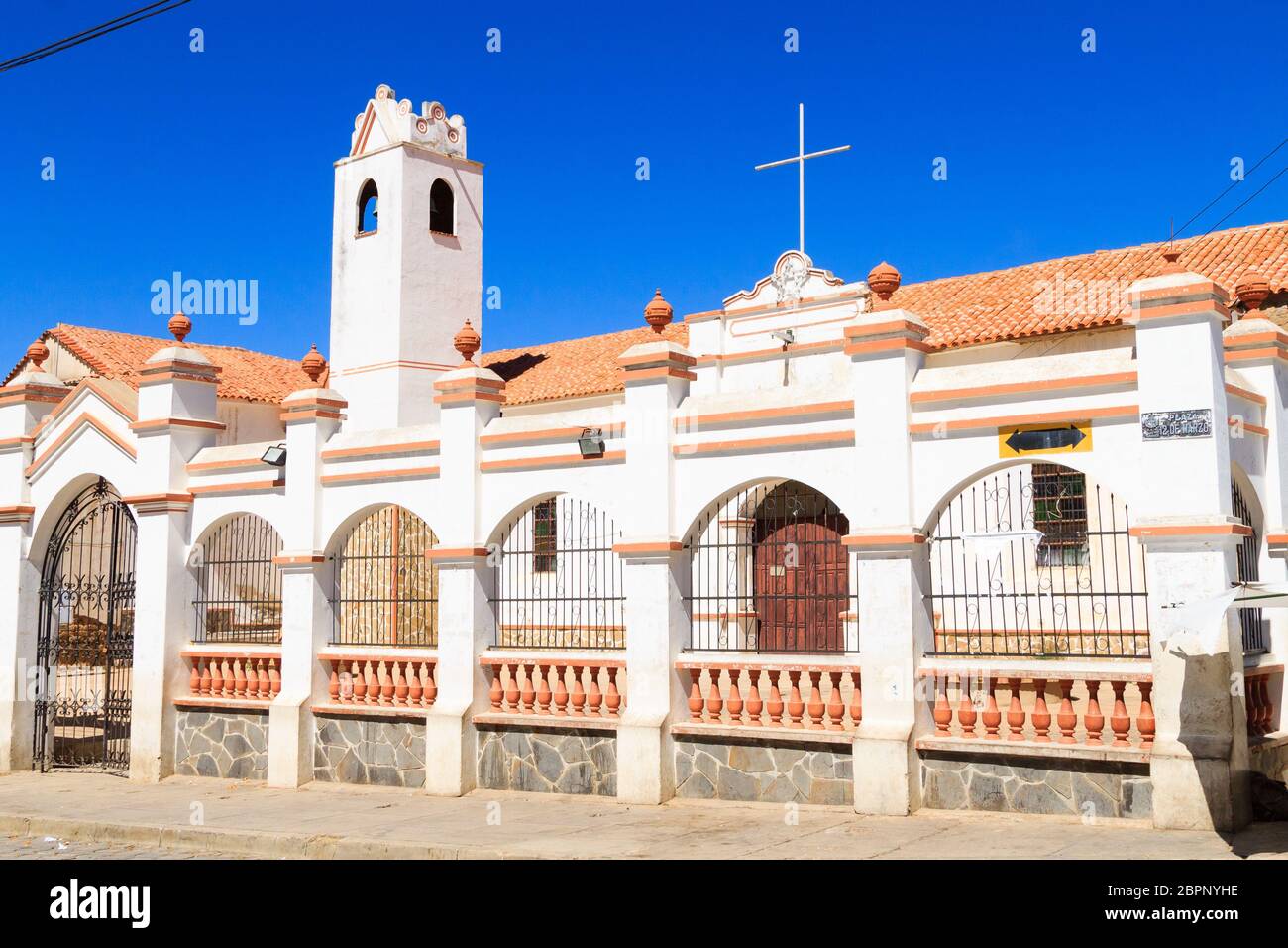 Tarabuco church view, Bolivia. Bolivian landmark Stock Photo - Alamy