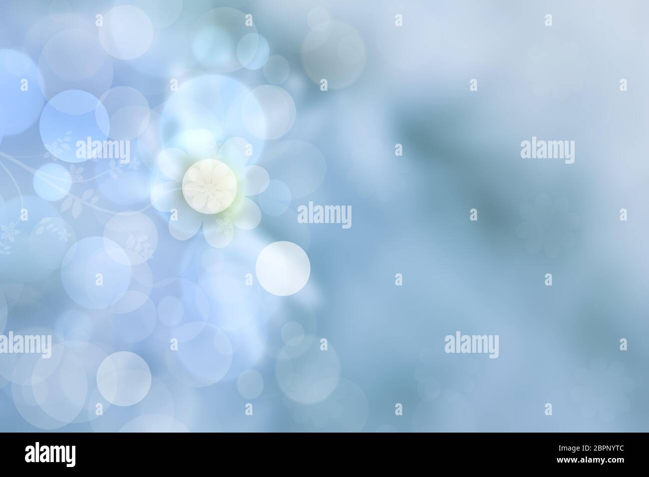 Sunny abstract bright blue bokeh spring or summer background texture ...