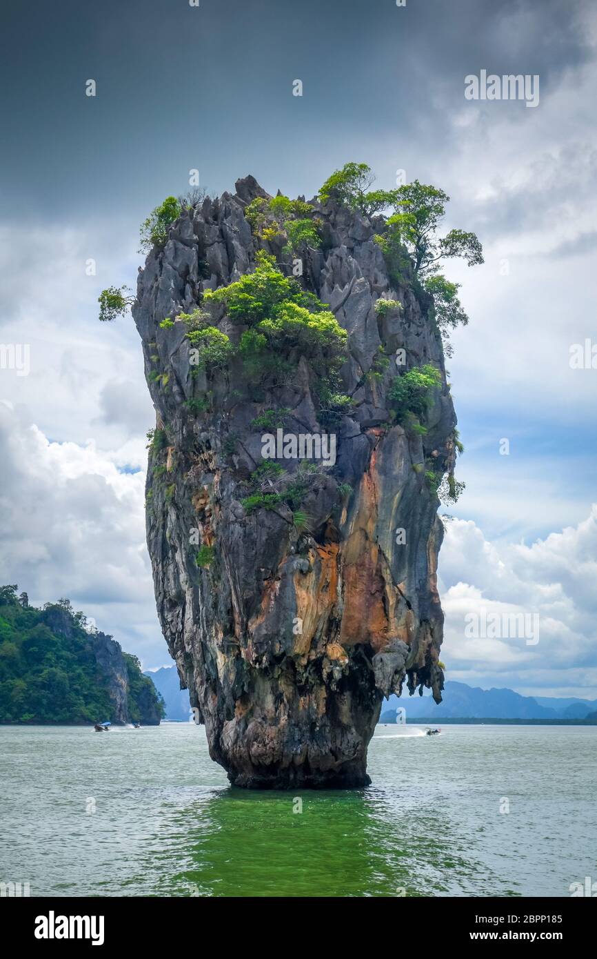 Ko tapu rock in James Bond island, Phang Nga Bay, Thailand Stock Photo ...